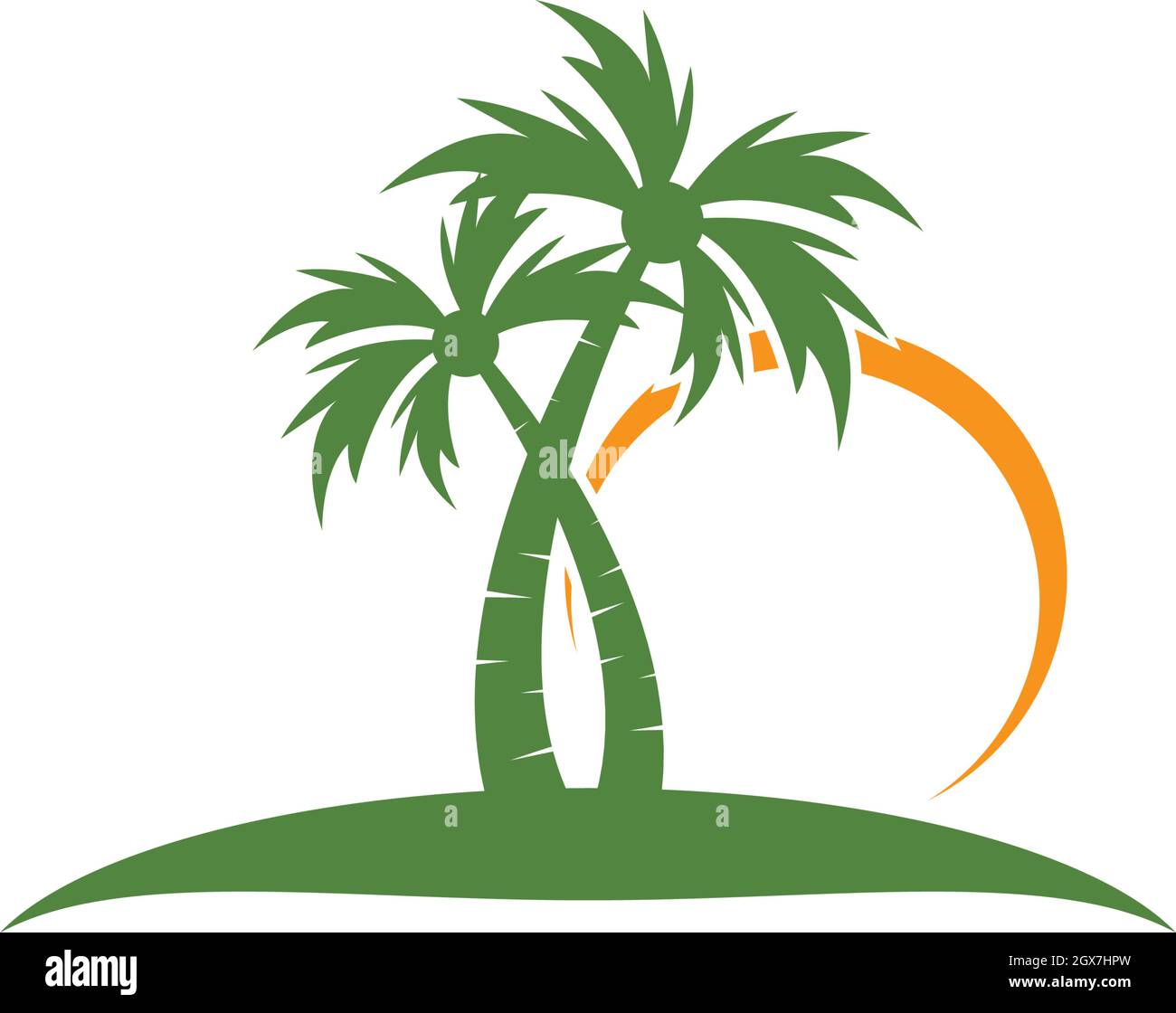 Palm tree summer logo template vector illustration Stock Vector Image ...