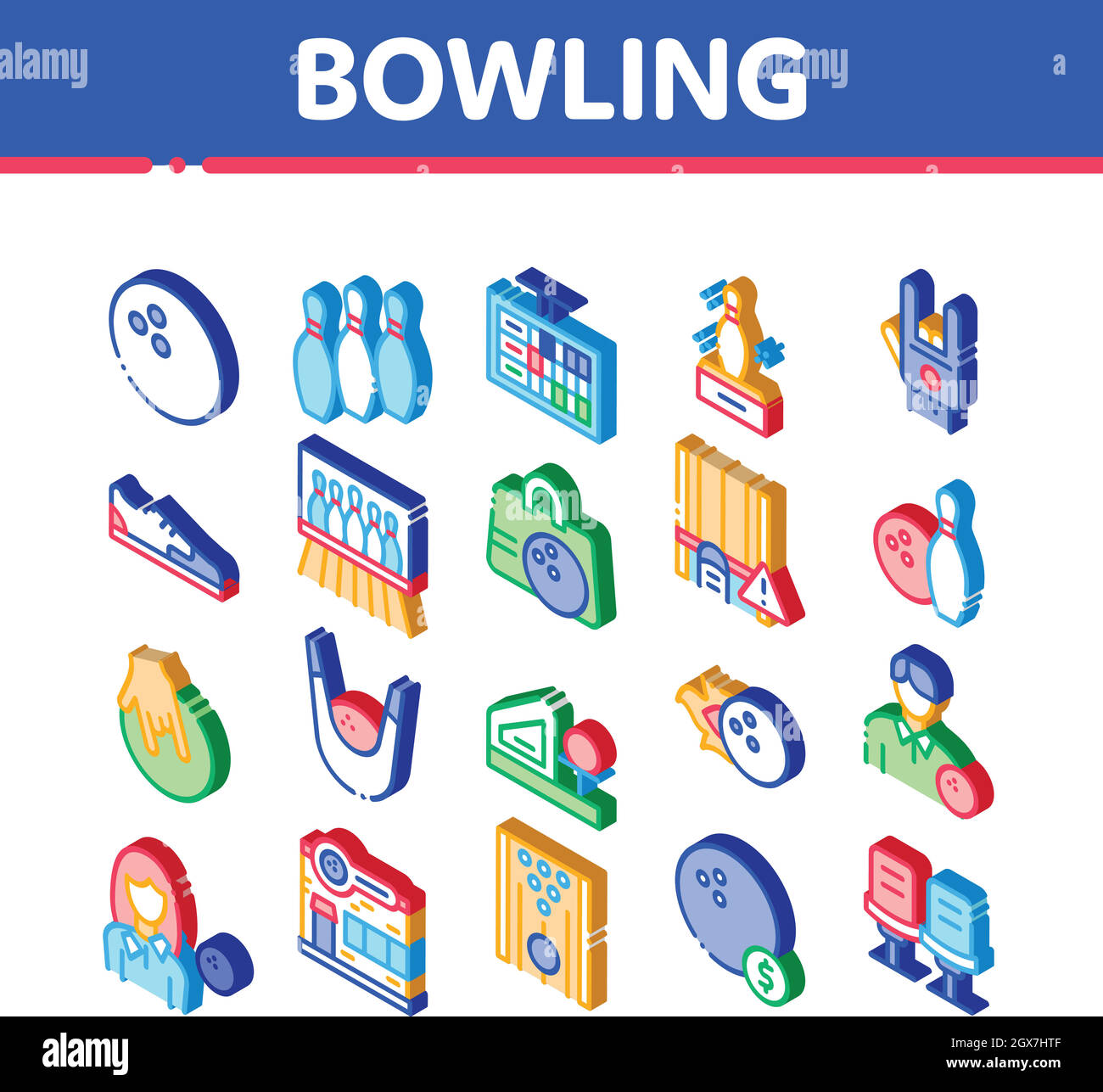 Bowling tournament logo Stock Vector Images - Alamy
