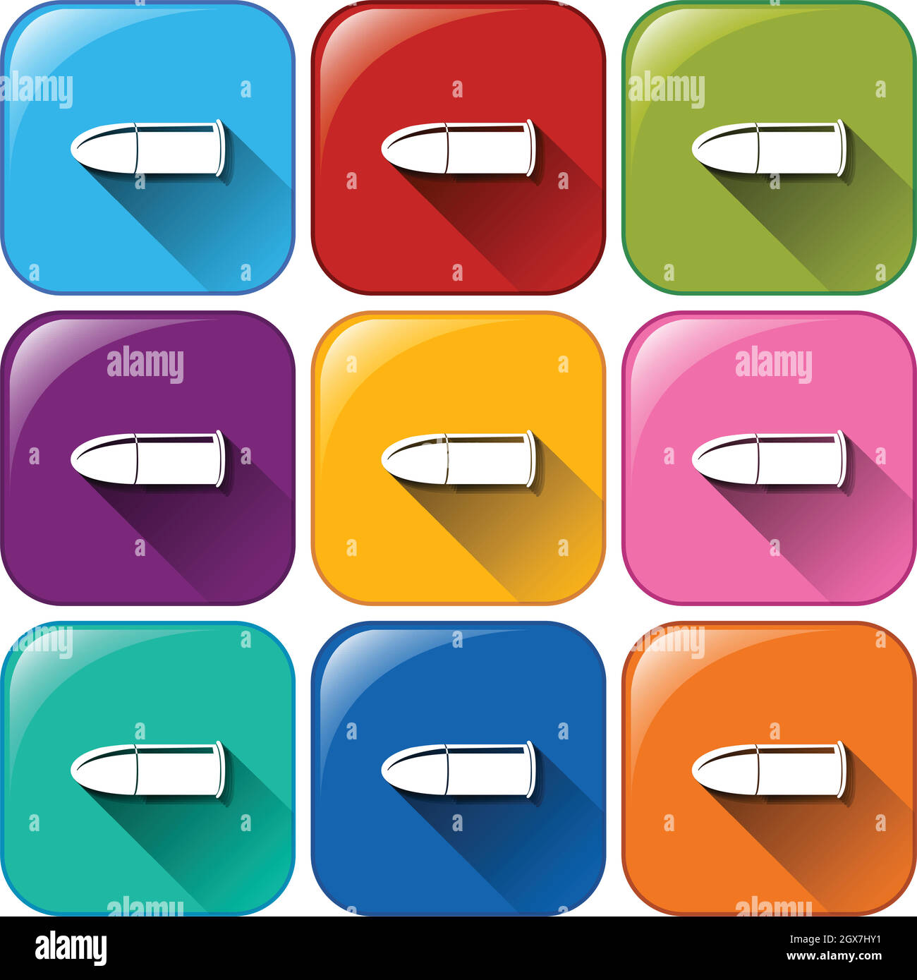 Buttons with bullets Stock Vector Image & Art - Alamy
