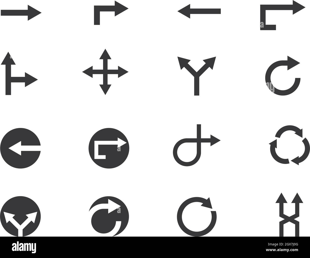 Arrow icon set vector illustration Logo Template design Stock Vector ...