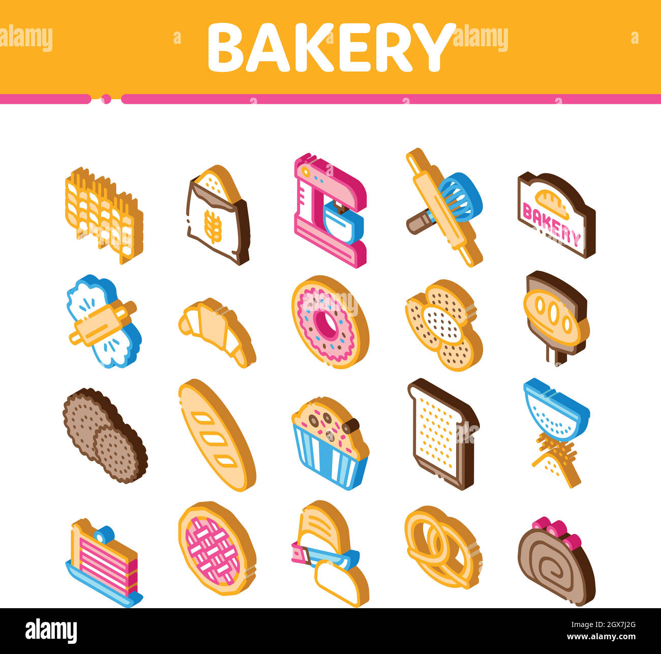 Bakery items Stock Vector Images - Alamy