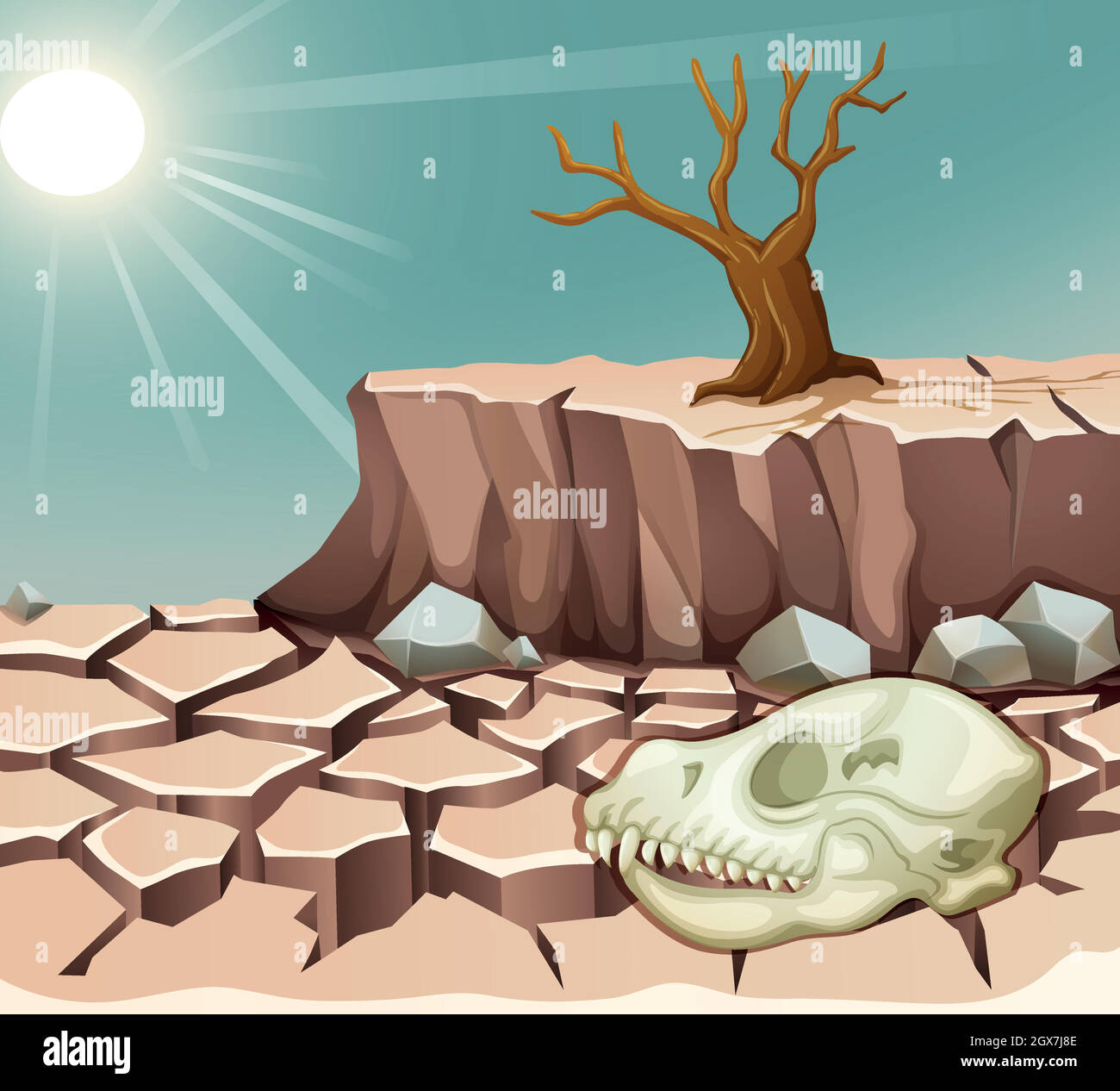 Natural disaster with drought Stock Vector Image & Art - Alamy