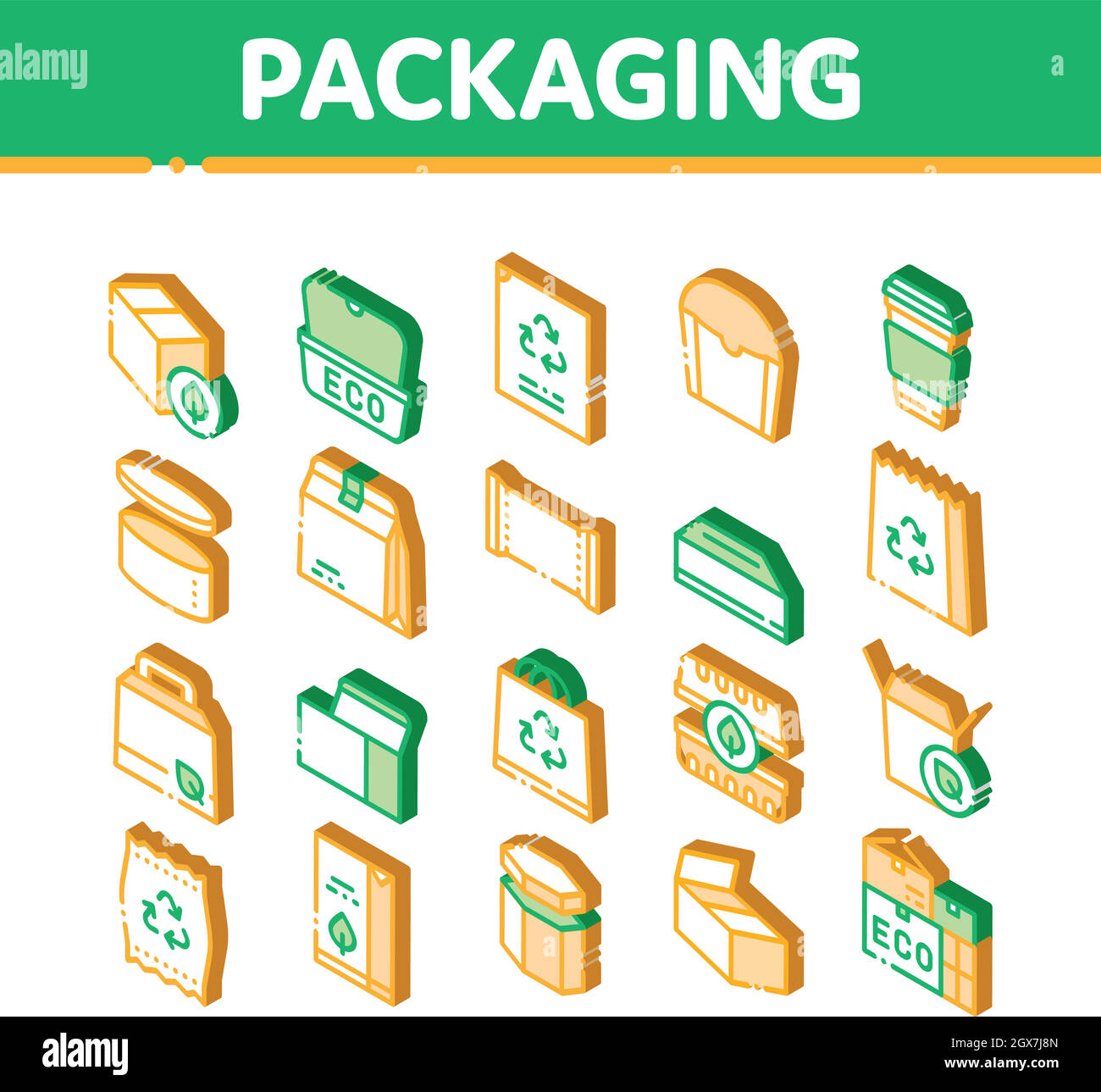 Packaging Isometric Icons Set Vector Stock Vector Image & Art - Alamy