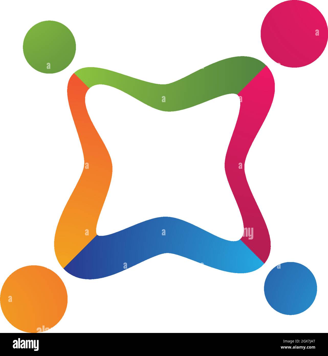 Community, network and social icon design template Stock Vector Image ...