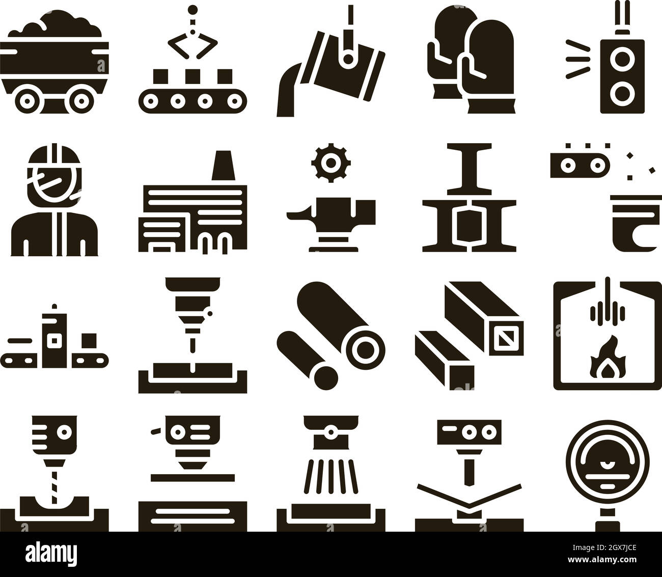 Melting furnace Stock Vector Images - Alamy