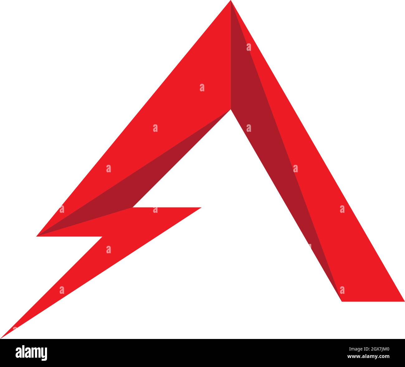 A Letter Lightning Logo Template vector icon illustration design Stock ...
