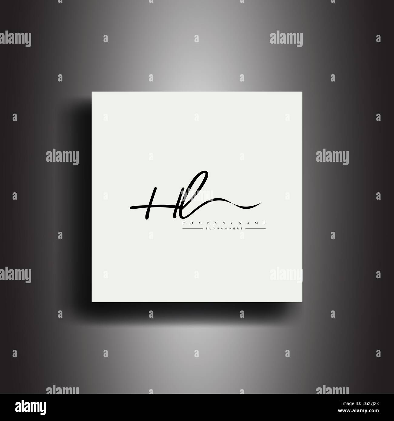 HL Signature style monogram.Calligraphic lettering icon and handwriting ...