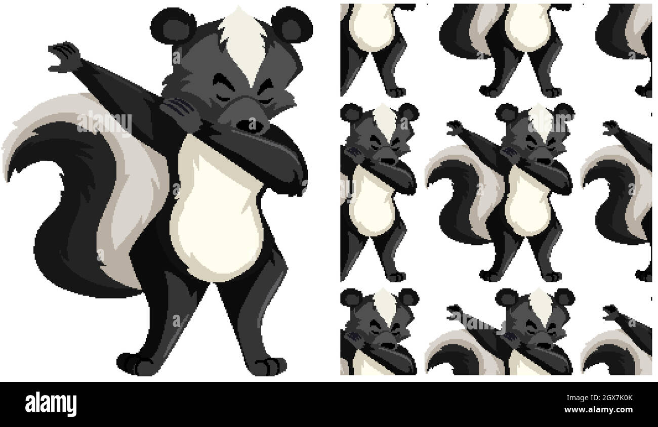 Seamless pattern and single object isolated on white Stock Vector Image ...