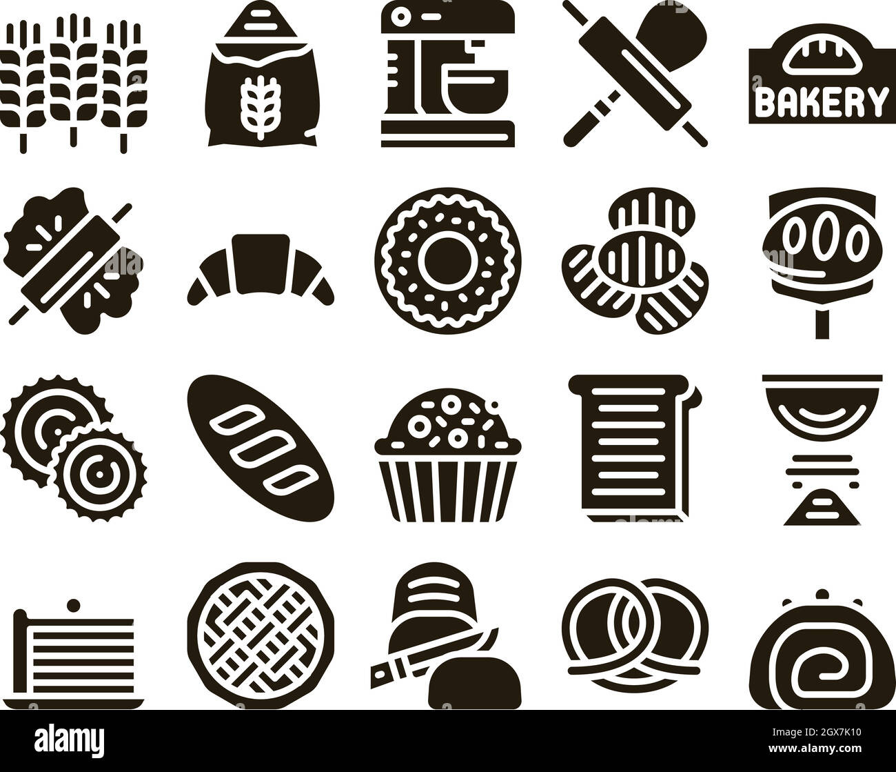 Bakery items Stock Vector Images - Alamy