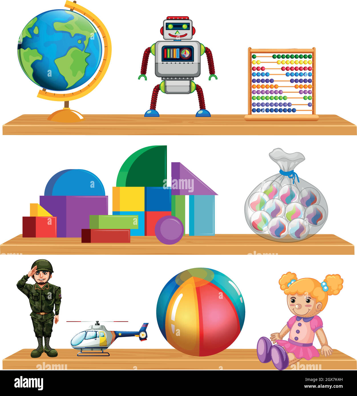 Children play wooden toy Stock Vector Images - Alamy