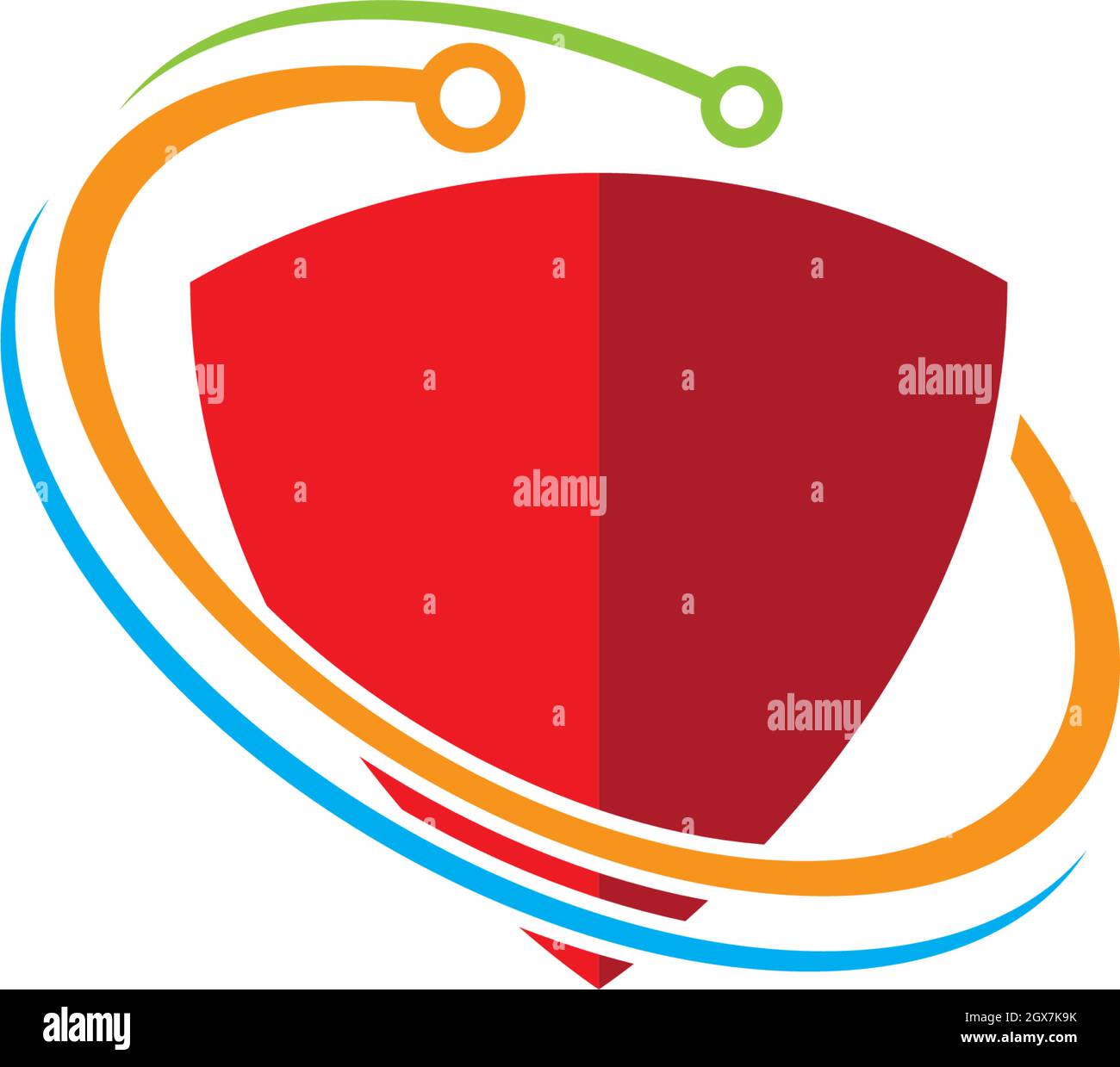 Shield symbol logo template vector illustration Stock Vector Image ...