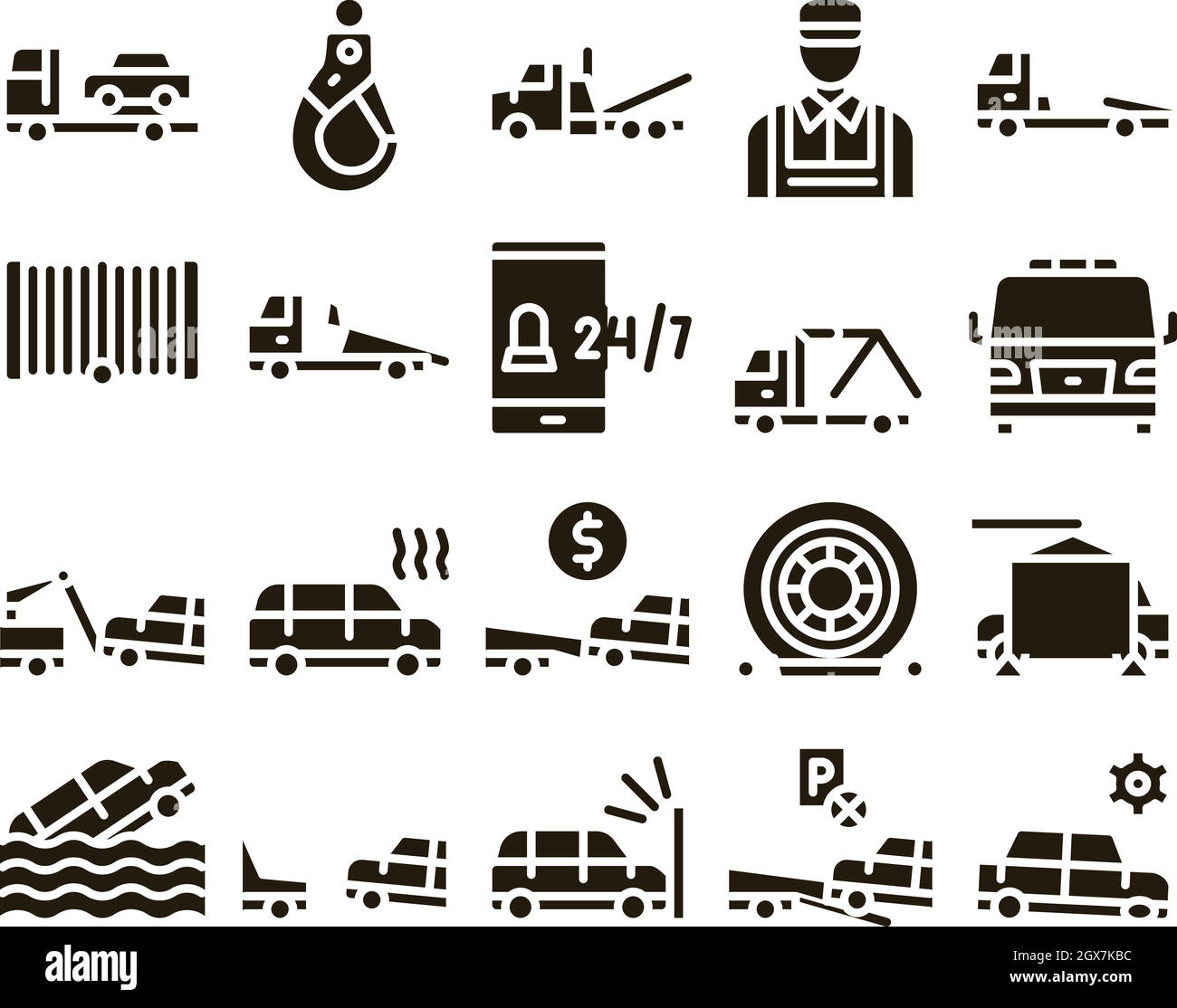 Tow truck delivery icon Cut Out Stock Images & Pictures - Alamy