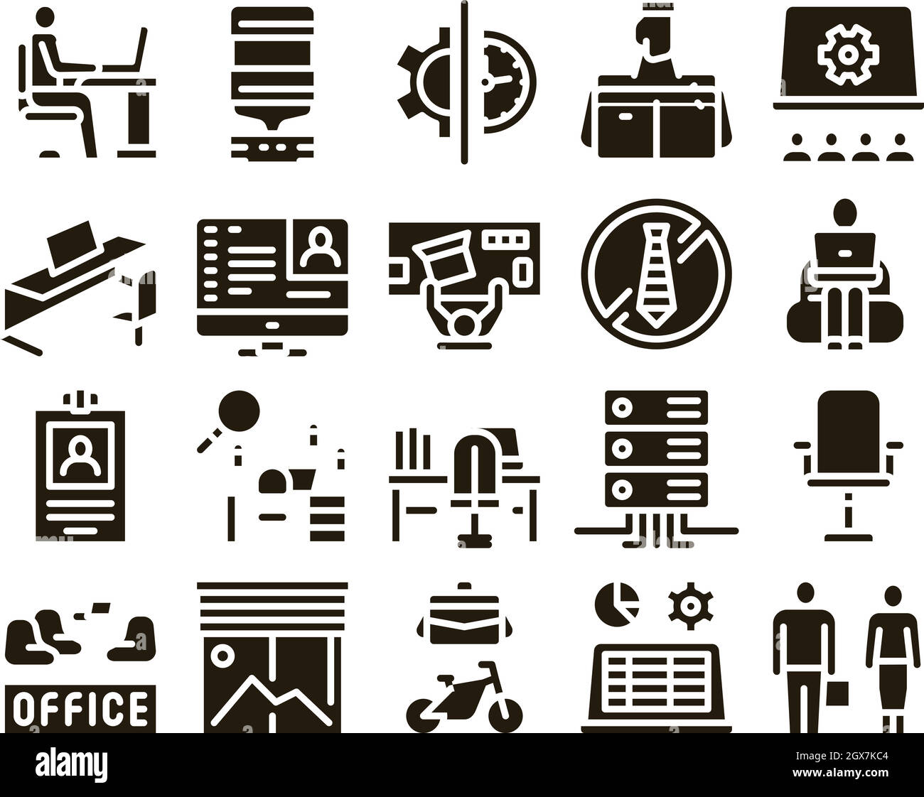 Office pictograms hi-res stock photography and images - Alamy