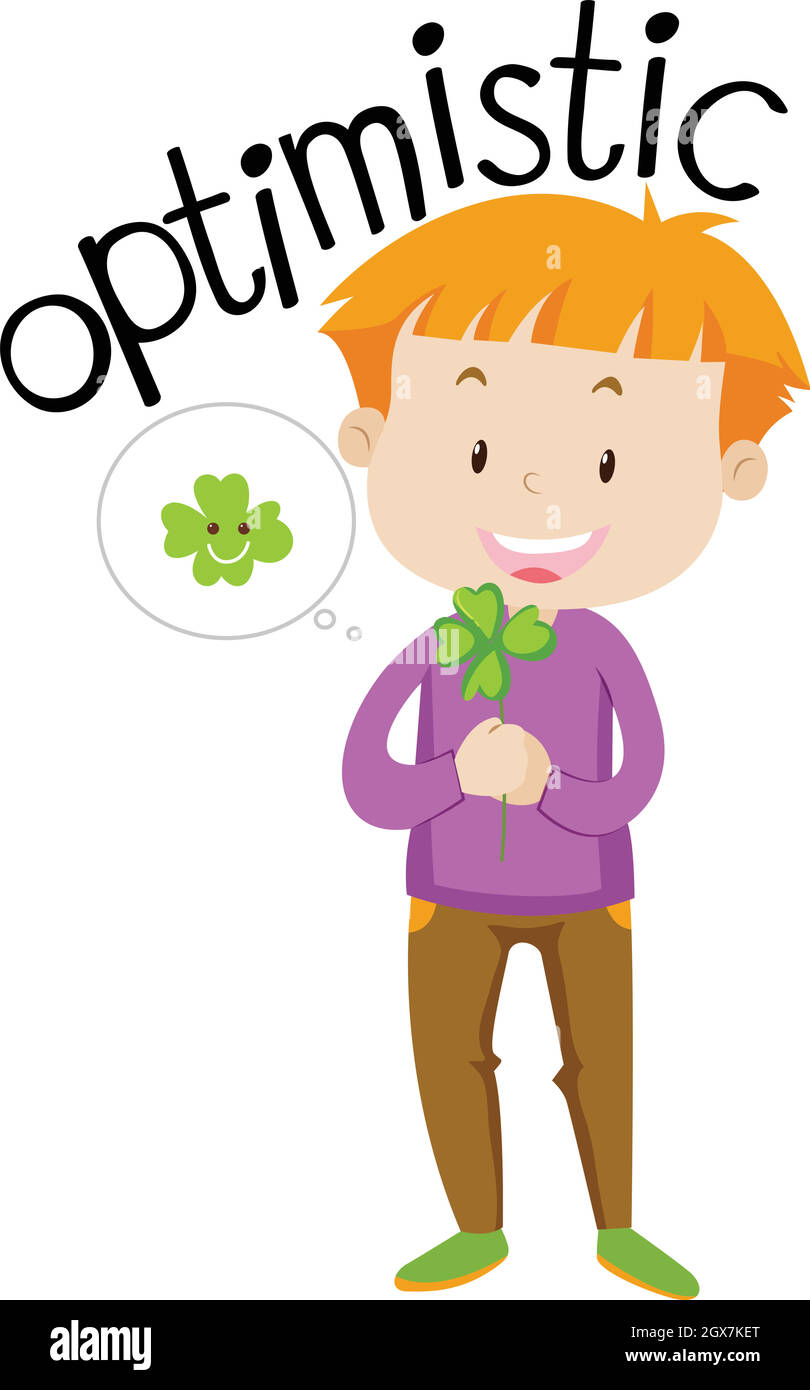 English vocabulary word optimistic Stock Vector Image & Art - Alamy