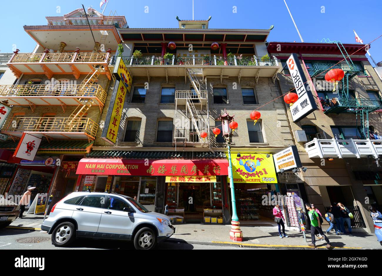 Antique Chinese style commercial buildings on 917 Grant Avenue near ...