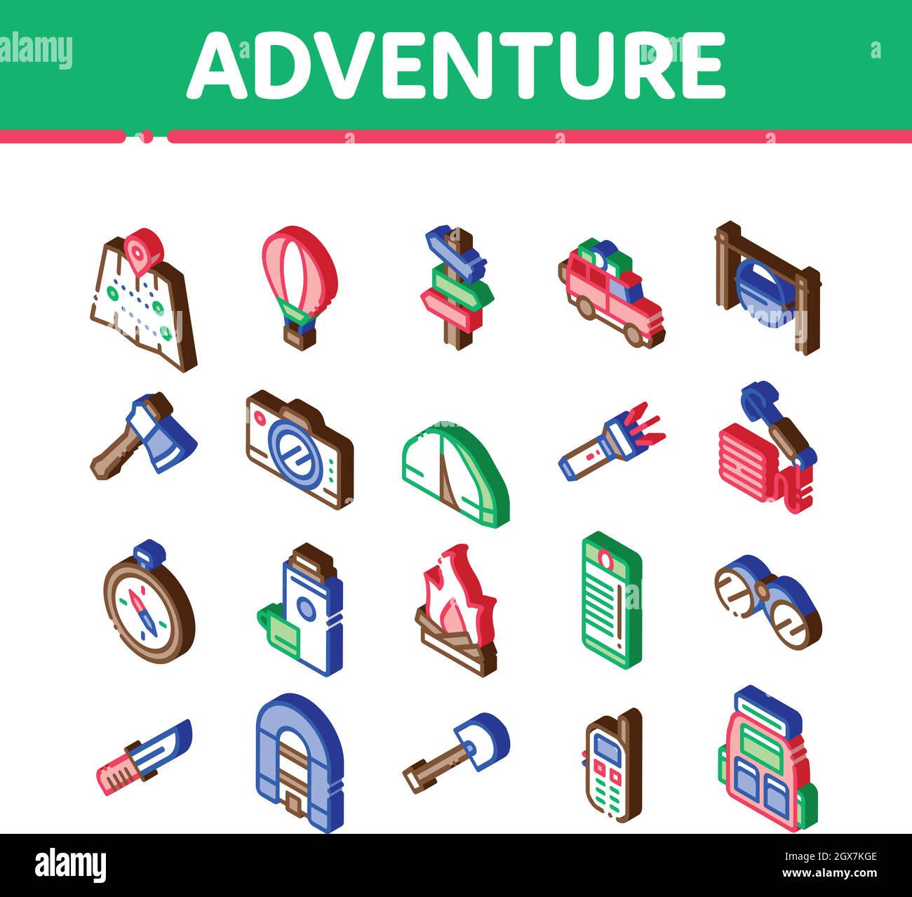 Adventure Isometric Elements Icons Set Vector Stock Vector Image & Art ... Adventure Isometric Elements Icons Set Vector Stock Vector Image & Art ...