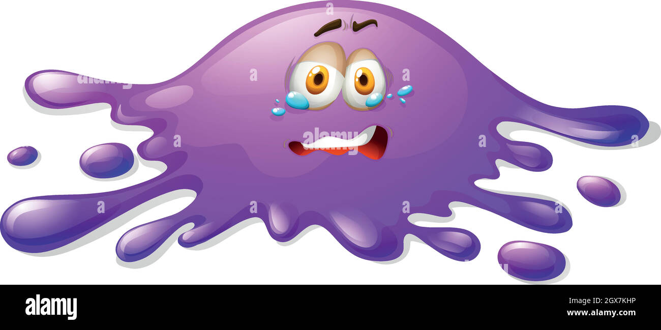 Purple slime with crying face Stock Vector Image & Art - Alamy