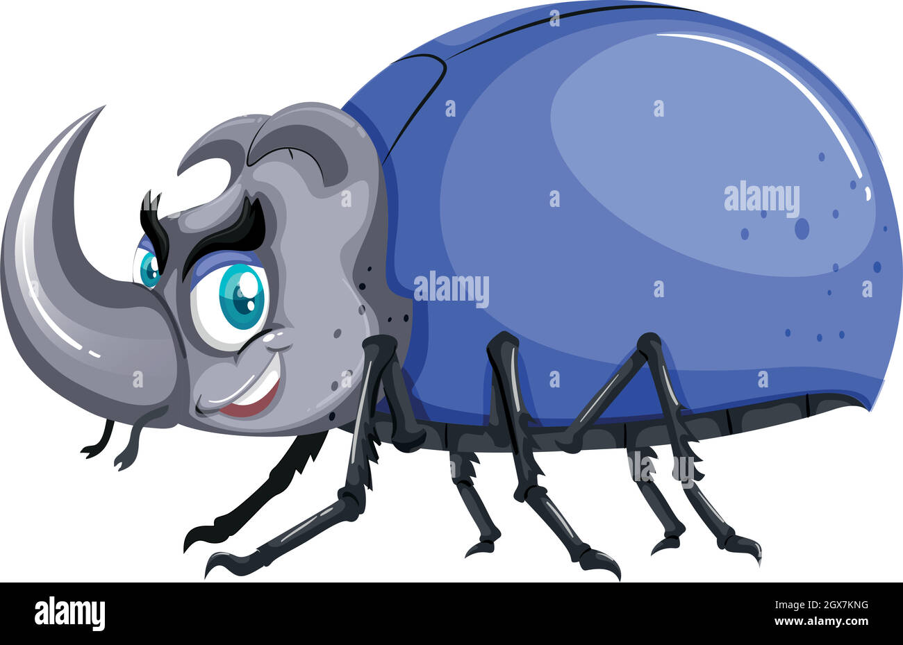 Beetle with blue shell Stock Vector Image & Art - Alamy