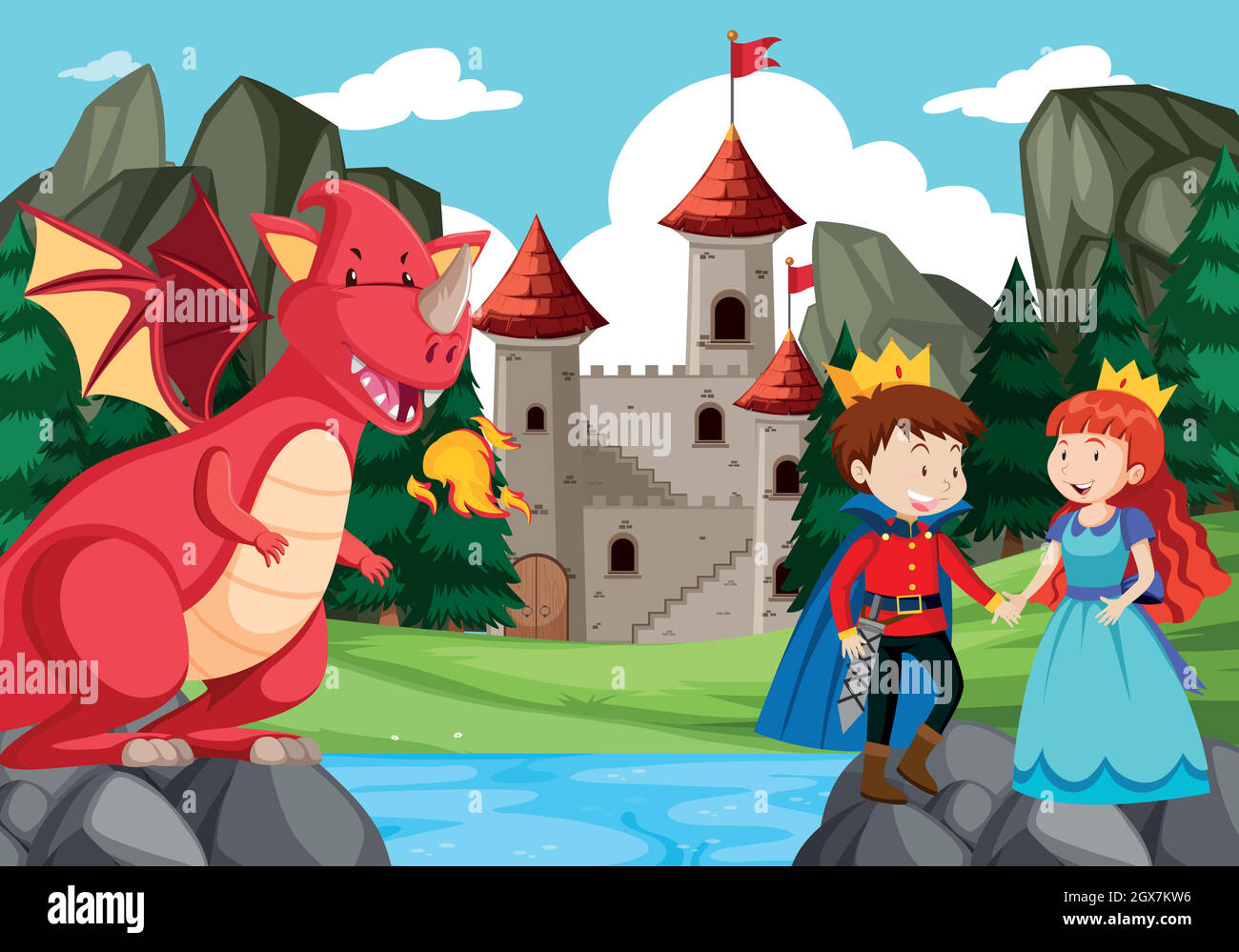 A fantasy story background Stock Vector Image & Art - Alamy