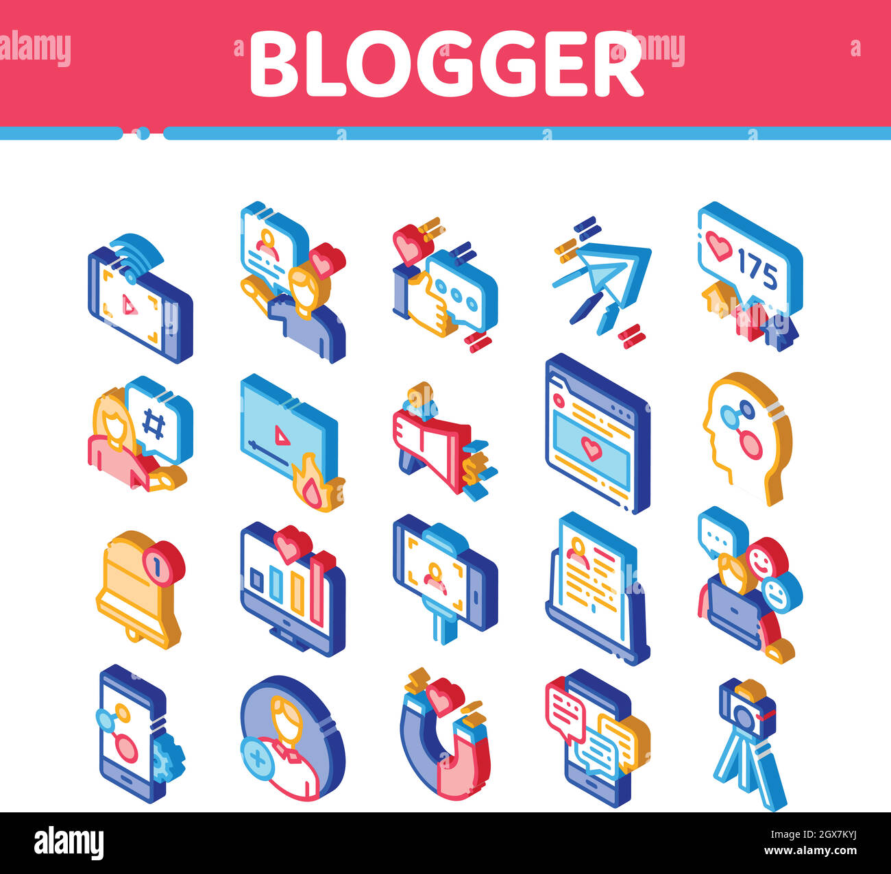 Social media icons pack hi-res stock photography and images - Alamy
