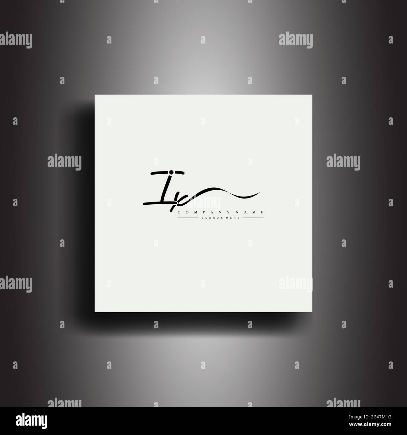 IX Signature style monogram.Calligraphic lettering icon and handwriting ...