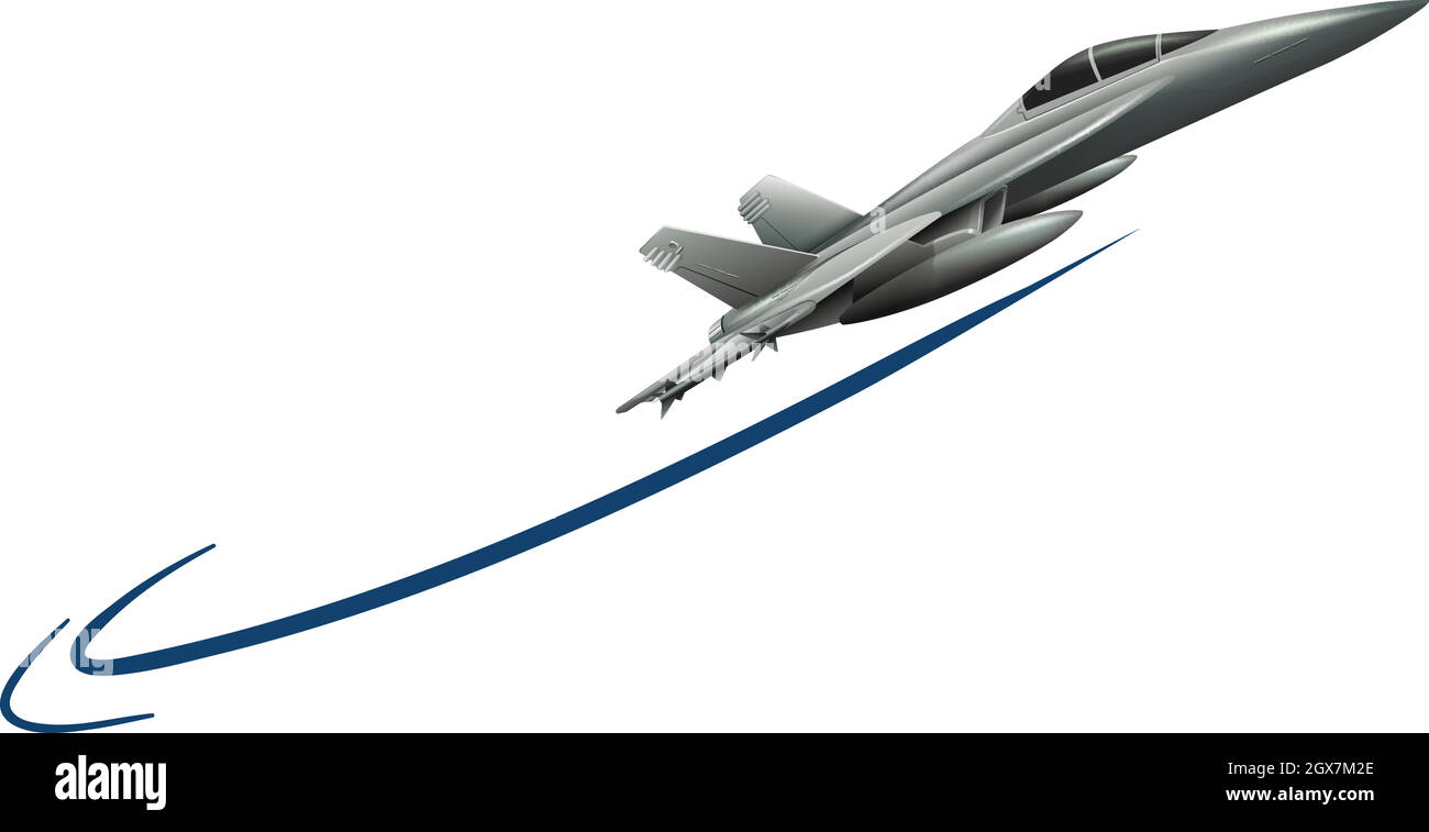 Jet plane flying on white background Stock Vector Image & Art - Alamy