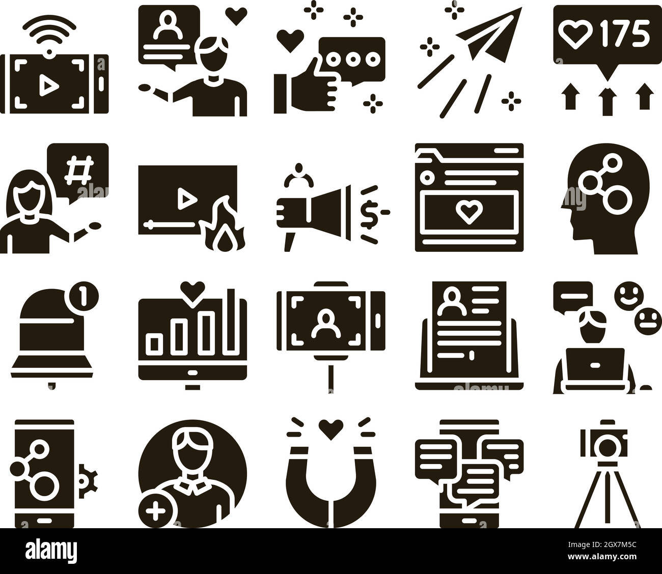 Social media illustrations Cut Out Stock Images & Pictures - Alamy