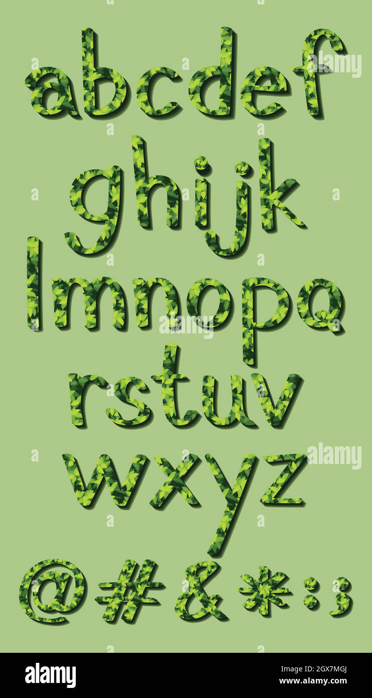 Green alphabets hi-res stock photography and images - Alamy