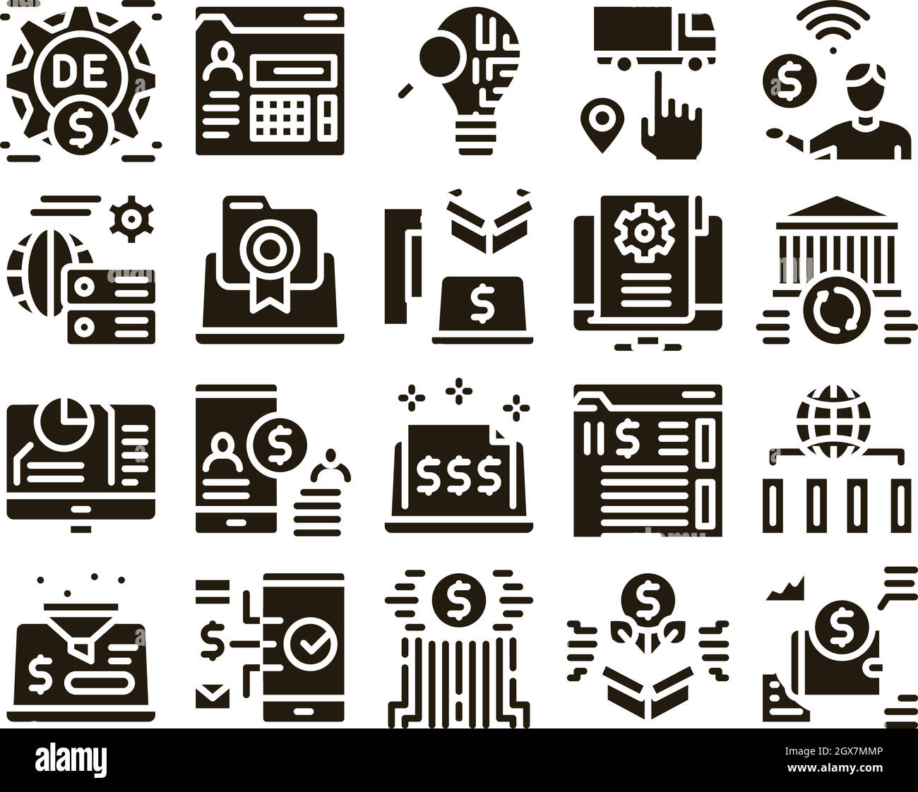 Digital Economy And E-business Icons Set Vector Stock Vector Image ... Digital Economy And E-business Icons Set Vector Stock Vector Image ...