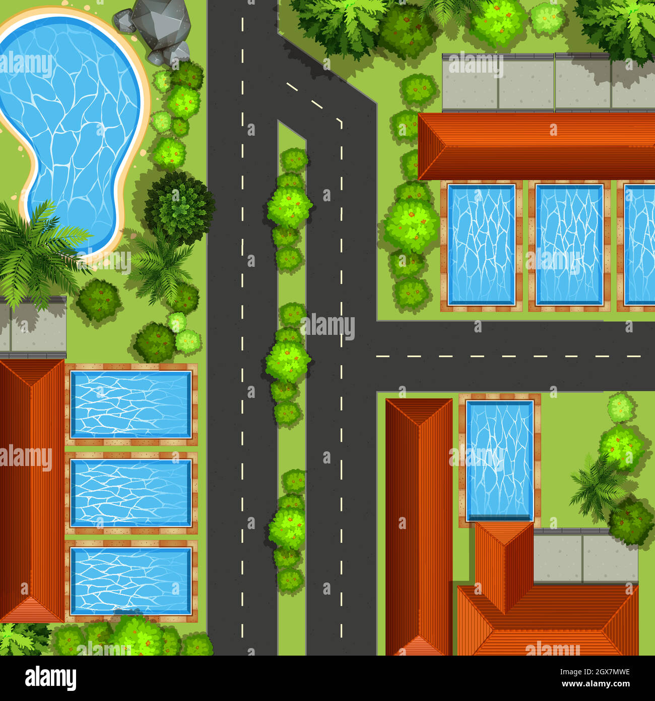 Top down view Stock Vector Images - Alamy