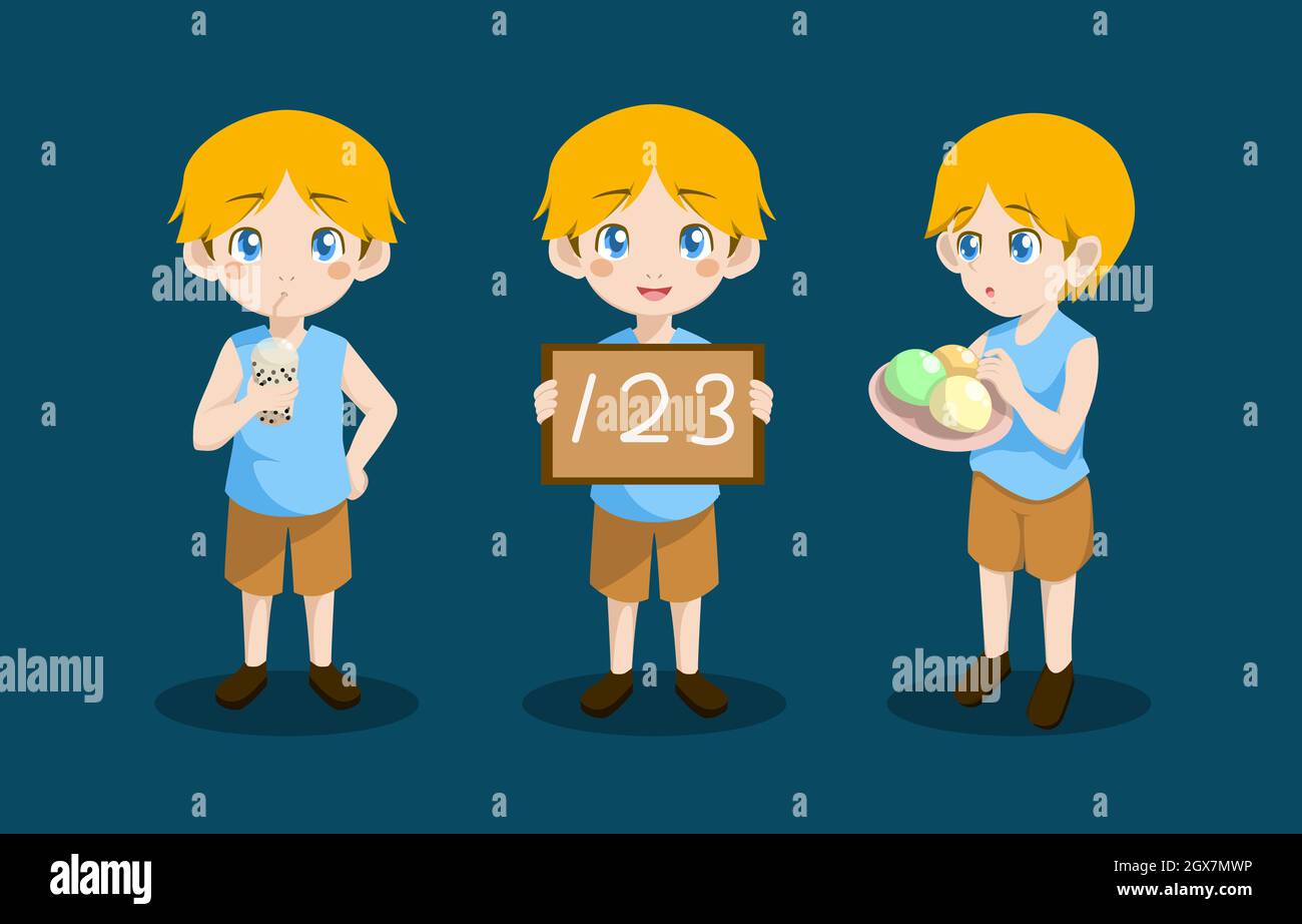 Cartoon boy vector vectors hi-res stock photography and images - Alamy
