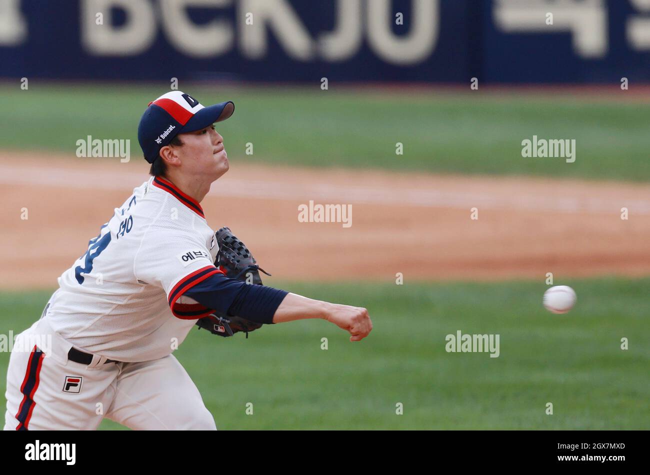 05th Oct, 2021. Doosan Bears' Kim Do-yoon Kim Do-yoon of Doosan Bears ...