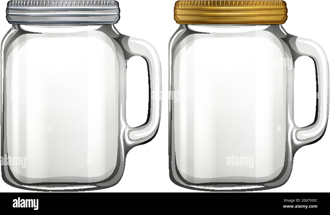 Set empty jar isolated Stock Vector Images - Alamy