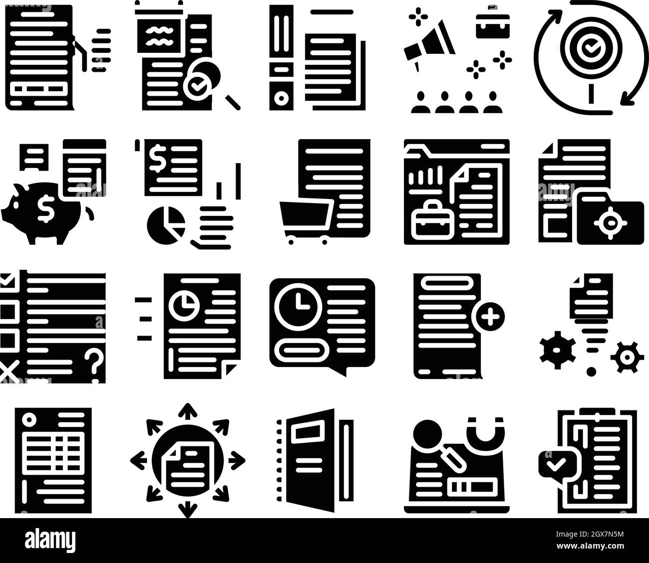 Audit symbol set Cut Out Stock Images & Pictures - Alamy