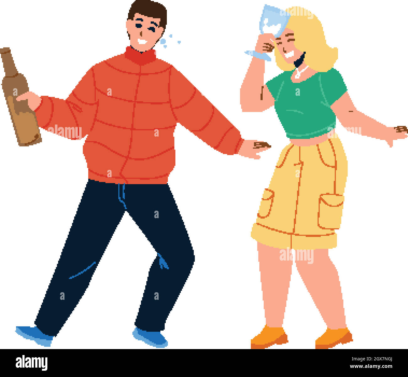 Contented couple Stock Vector Images - Alamy