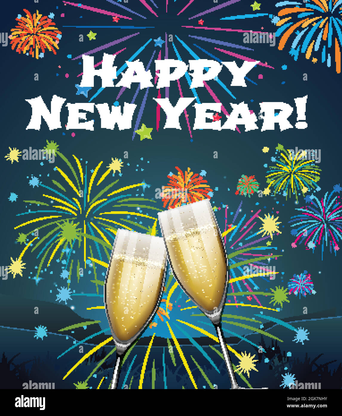 Poster design for New Year 2020 Stock Vector Image & Art - Alamy