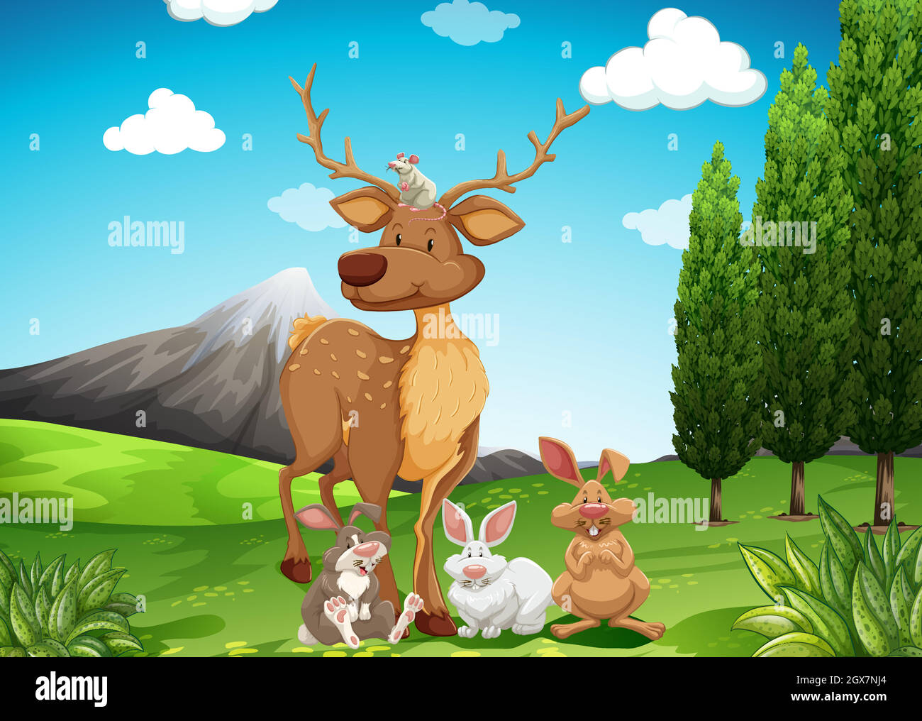 Wildlife animals in natural Stock Vector Images - Alamy