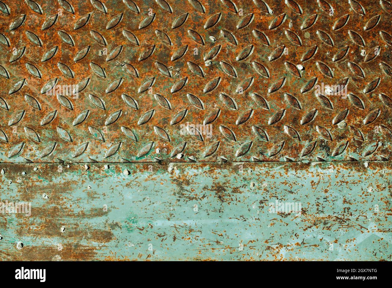 Old corroded anti skid metallic surface texture as background Stock ...