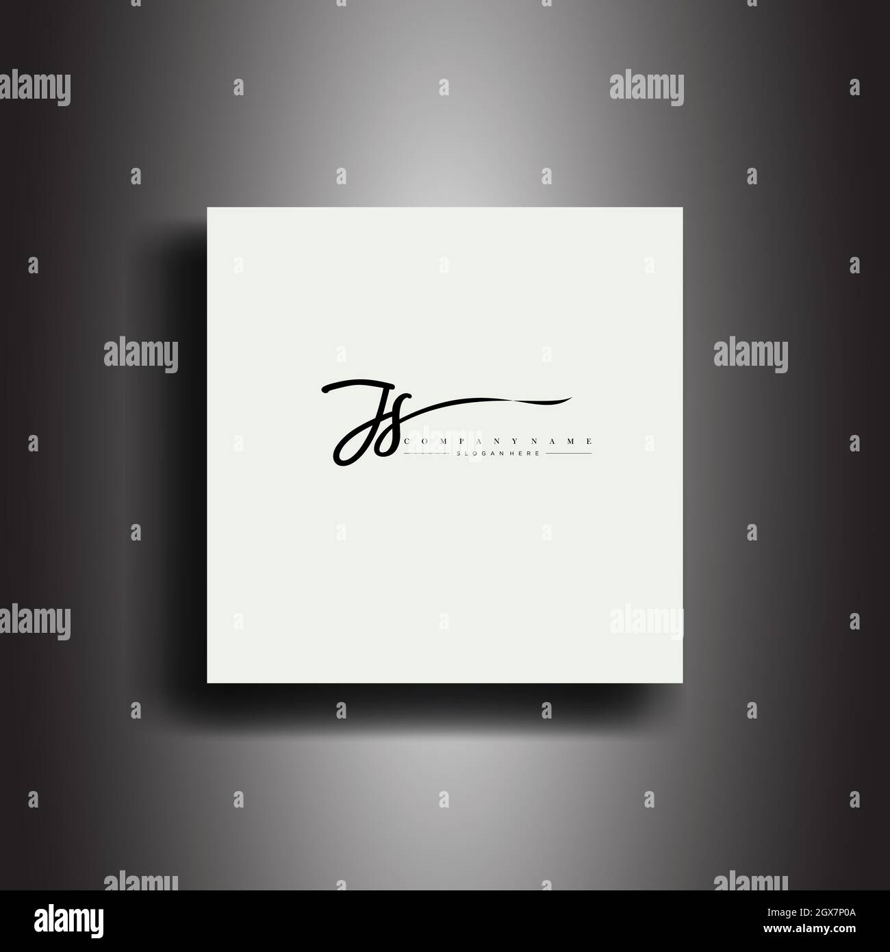 JS Signature style monogram.Calligraphic lettering icon and handwriting ...
