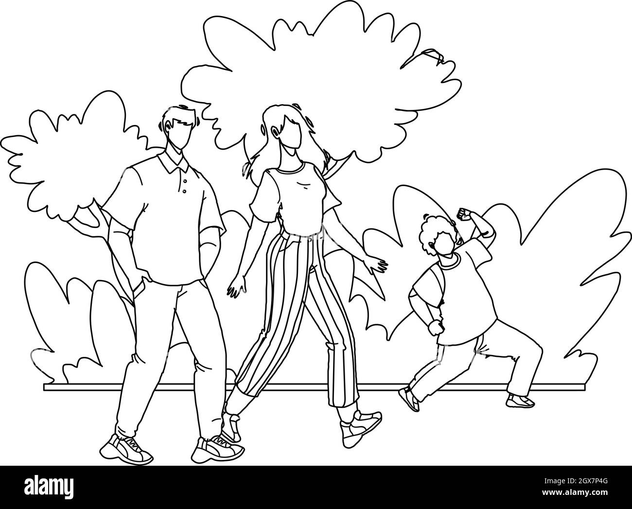 Cheerful mother child in Stock Vector Images - Alamy