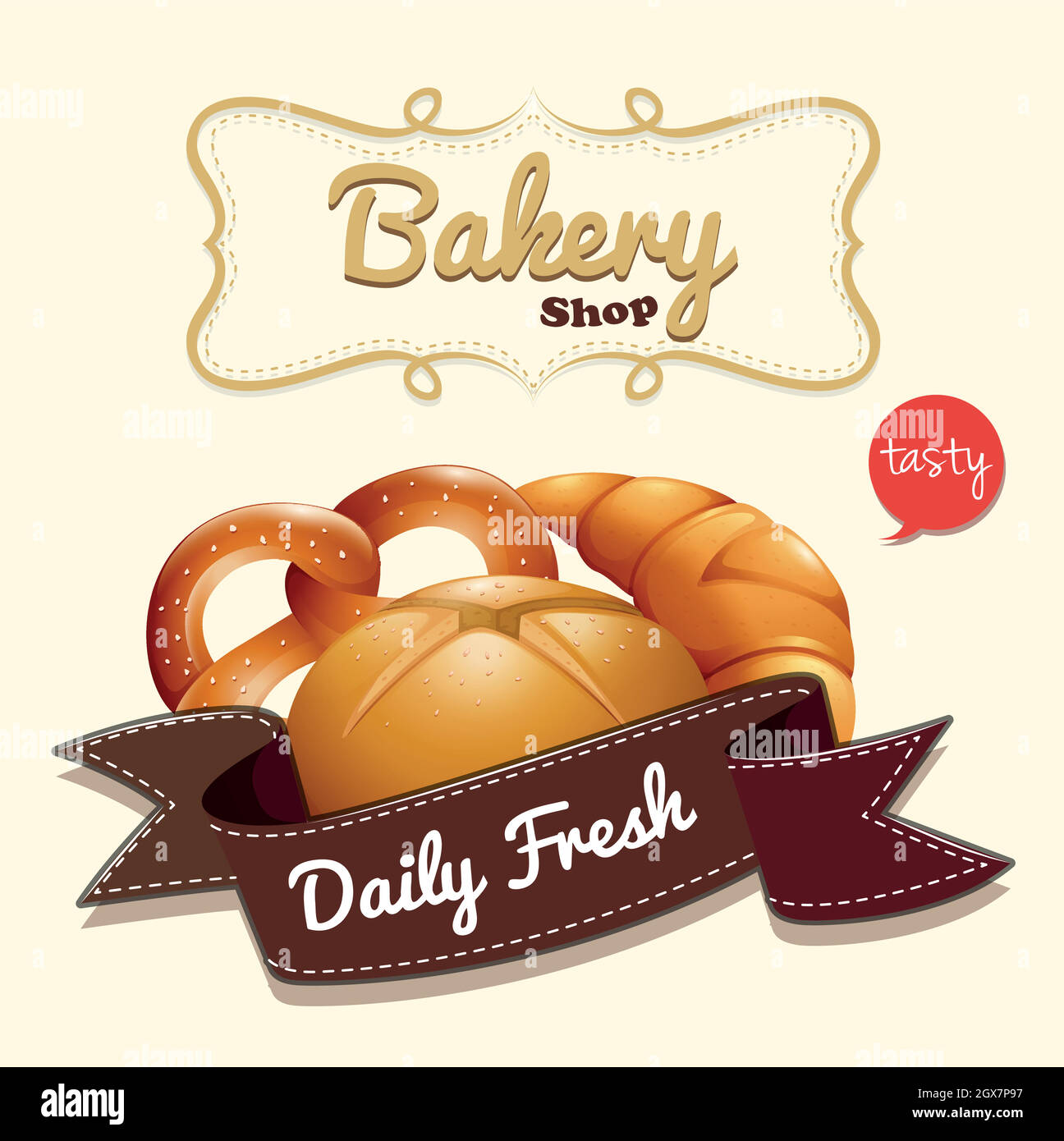 Bakery logo with text and bread Stock Vector Image & Art - Alamy