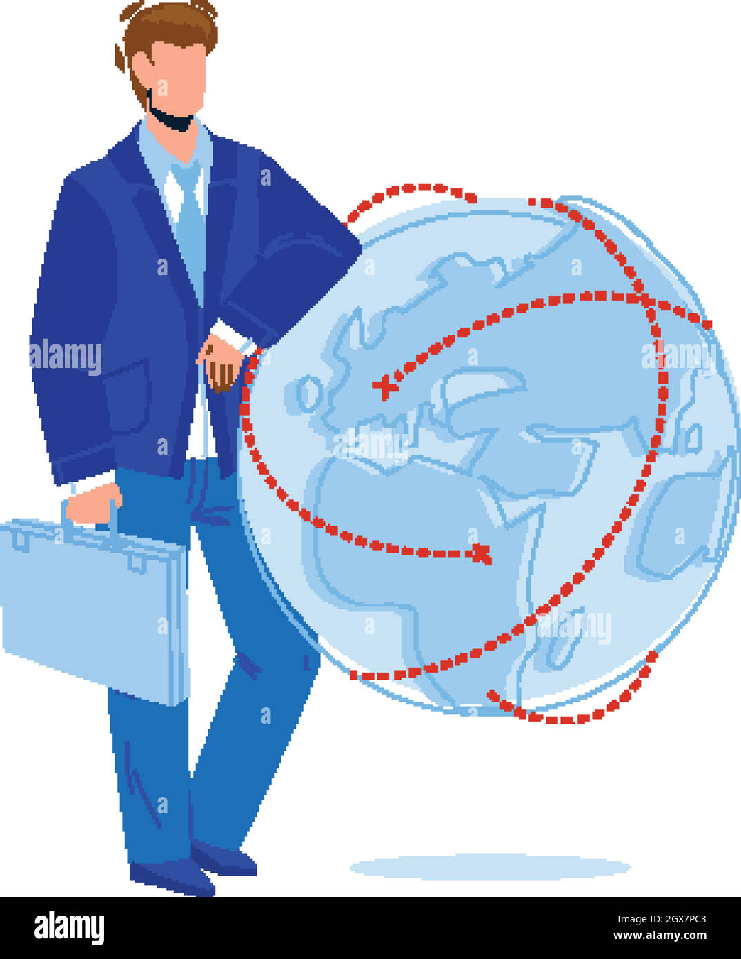 Global Business Managing Businessman Ceo Vector Stock Vector Image ...