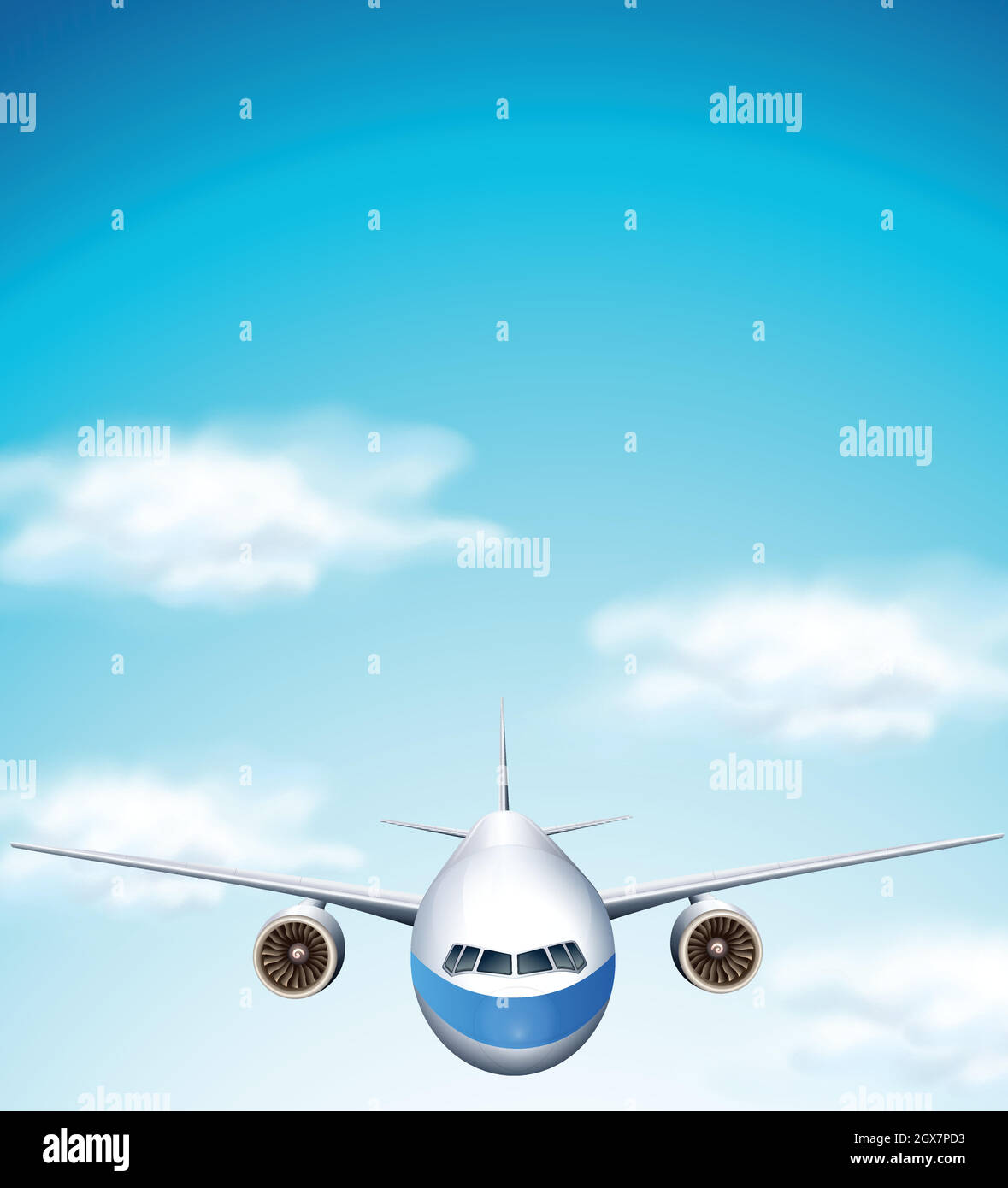 Airplane sky background Stock Vector Images - Alamy