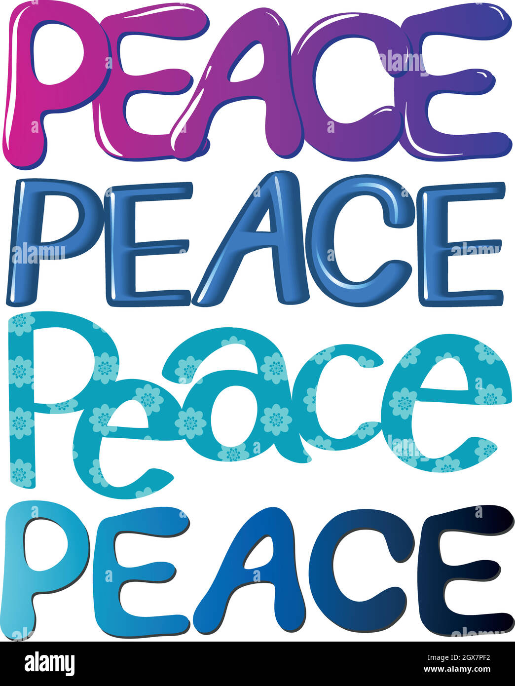 Peace word Cut Out Stock Images & Pictures - Alamy