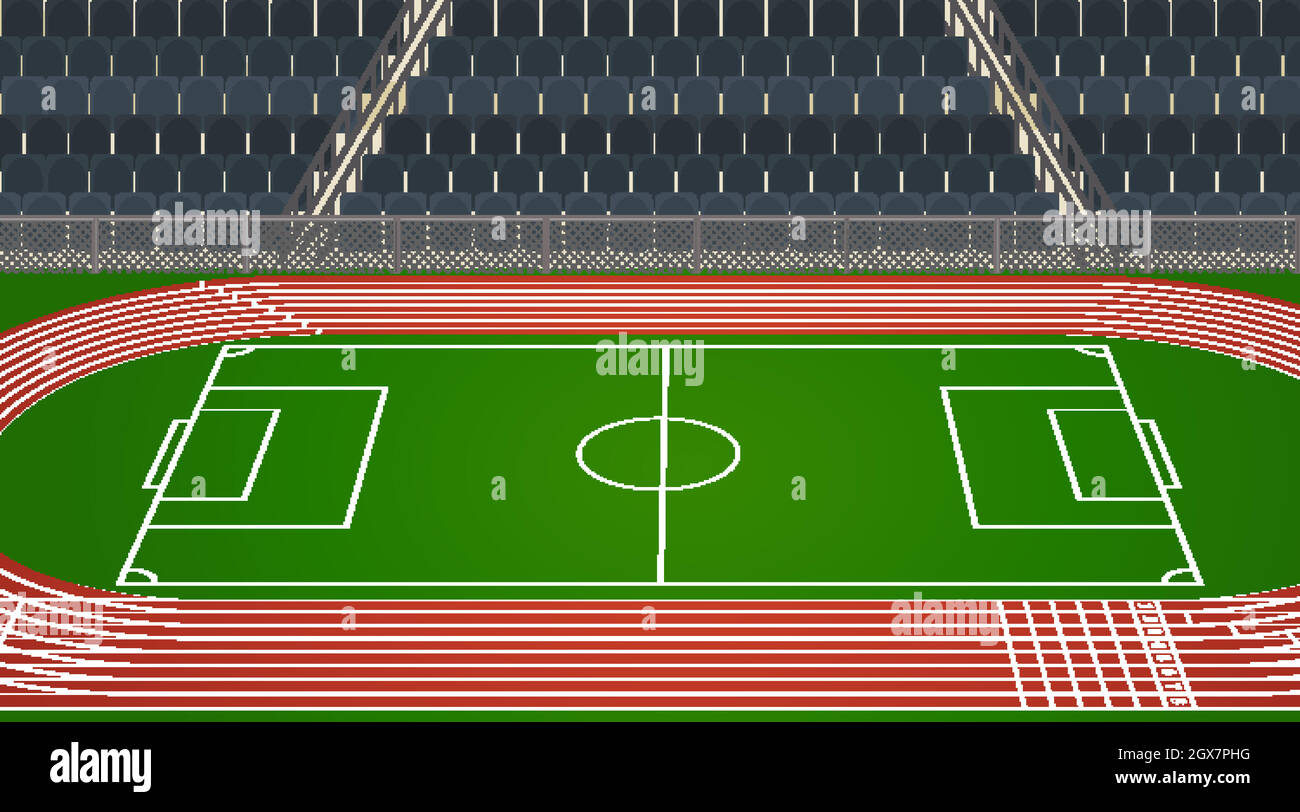 Background scene of football field and stadium Stock Vector Image & Art ...