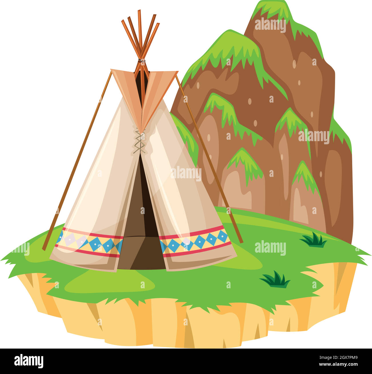Teepee on the island Stock Vector Image & Art - Alamy