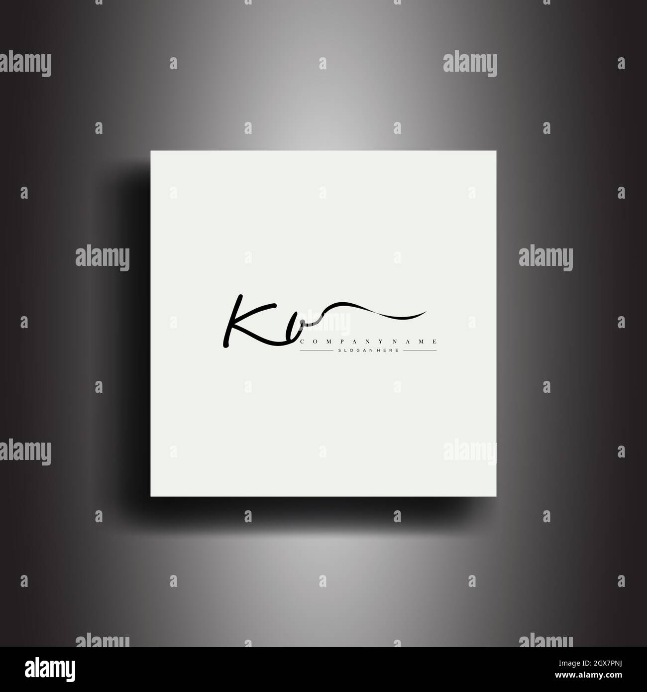 KV Signature style monogram.Calligraphic lettering icon and handwriting ...