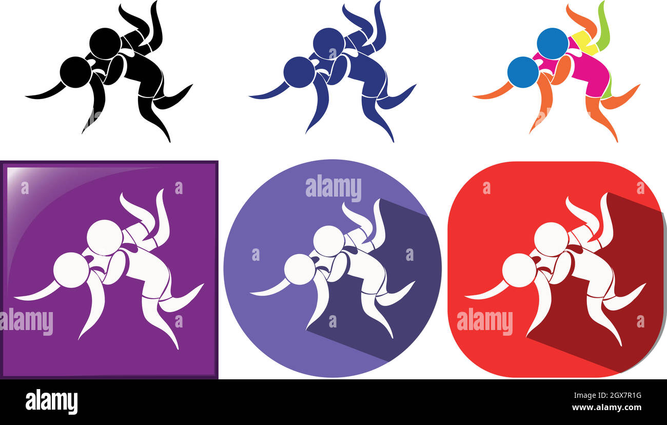 Different design icon for wrestling Stock Vector Image & Art - Alamy