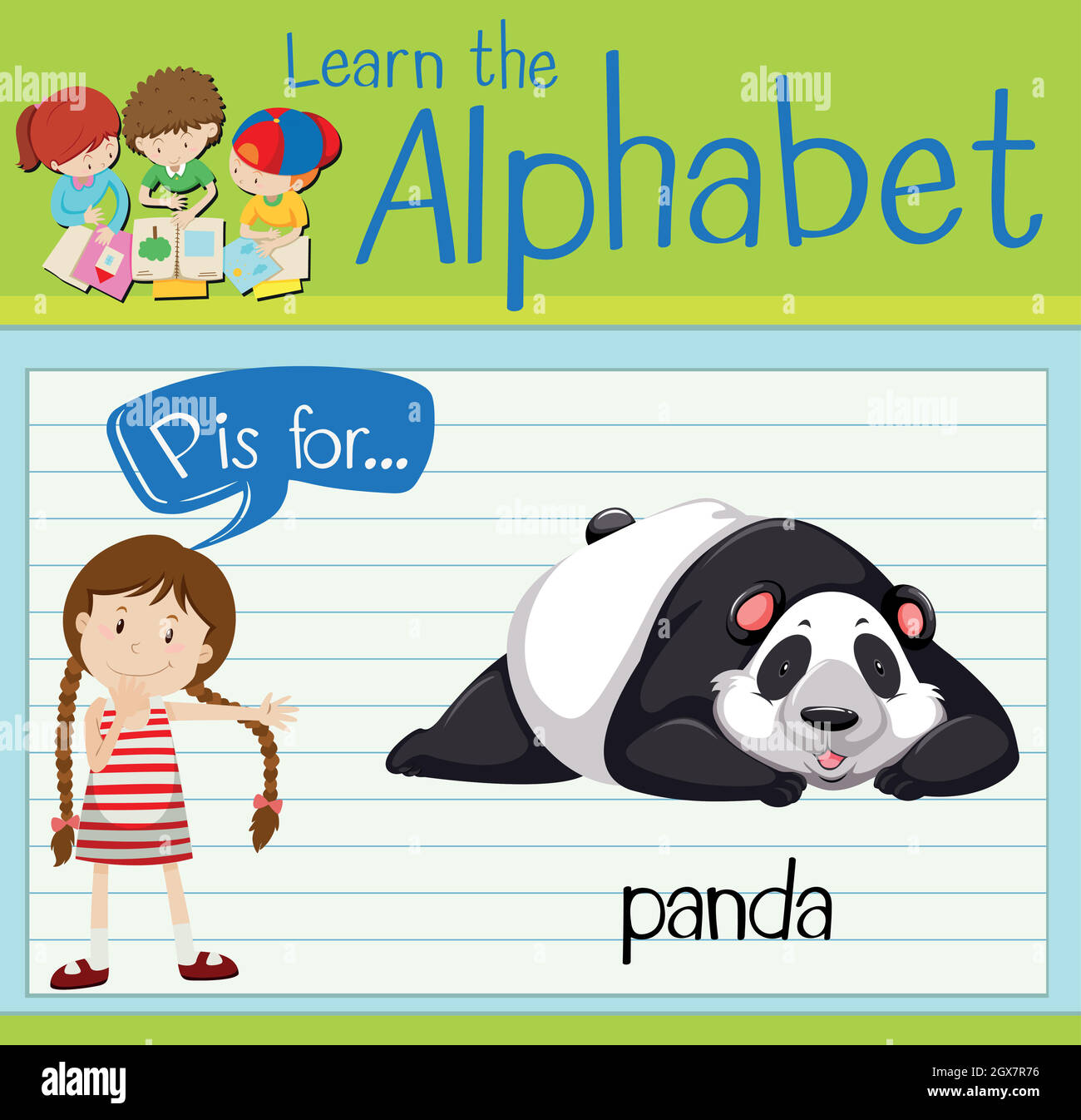 Flashcard letter P is for panda Stock Vector Image & Art - Alamy