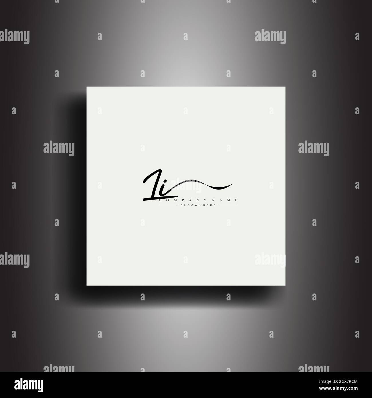 LI Signature style monogram.Calligraphic lettering icon and handwriting ...
